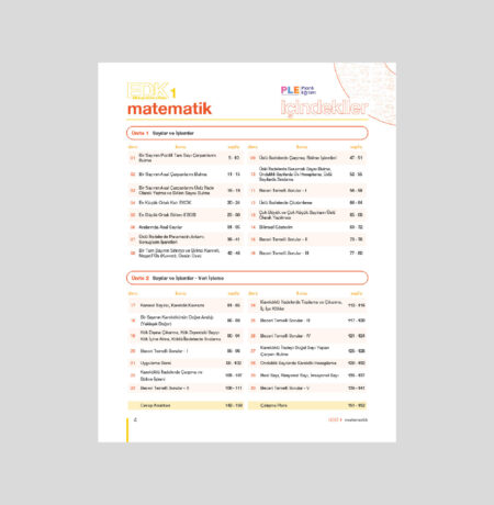 Matematik - 8. Sınıf EDK 1 - PLE Akademi - Digipo