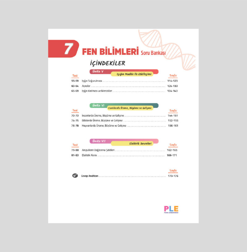 Fen Bilimleri – 7. Sınıf SB - PLE Akademi - Digipo