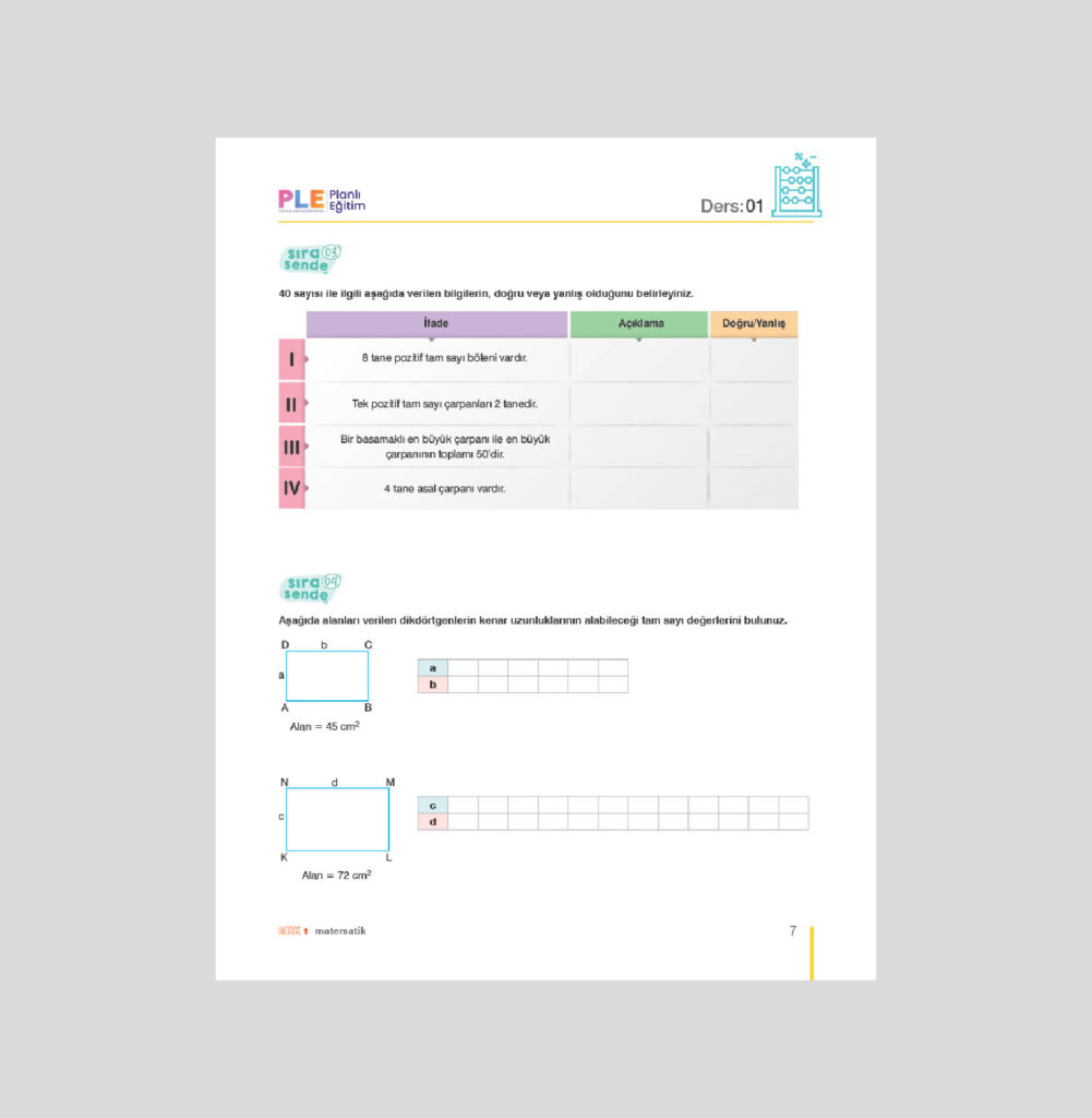 Matematik - 8. Sınıf EDK 1 - PLE Akademi - Digipo